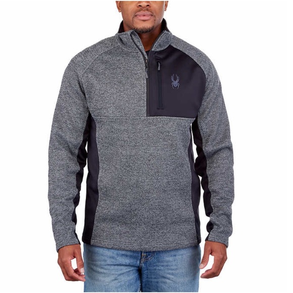 Spyder | Jackets & Coats | Spyder Men Gait Half Zip Jacket Gray | Poshmark